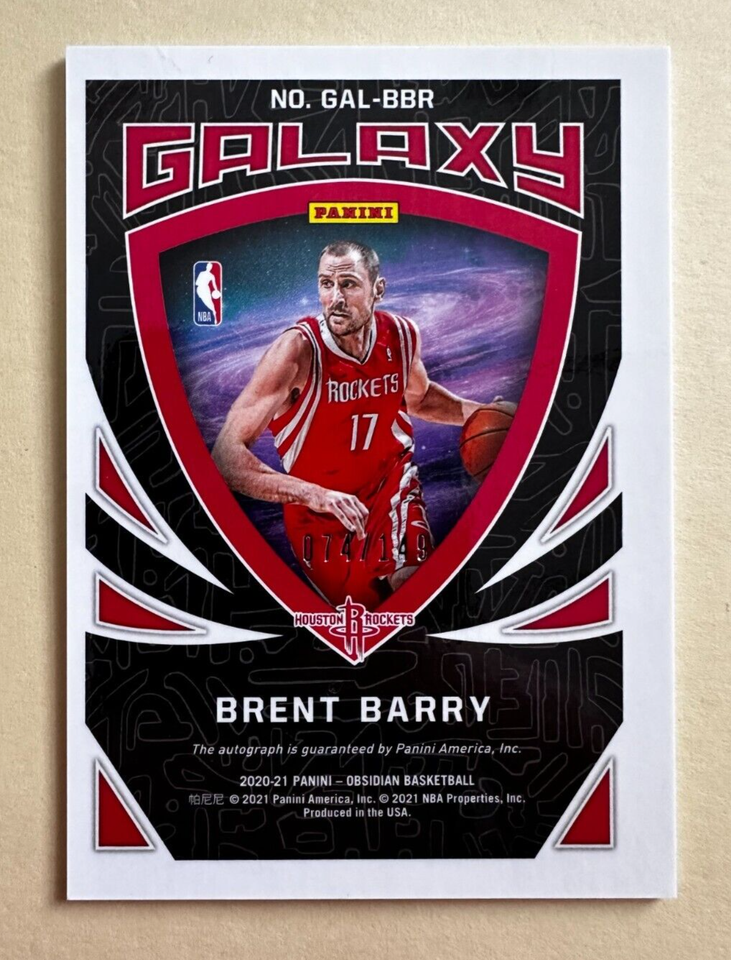 2020-21 Panini Galaxy Obsidian Brent Barry Auto /149 #GAL-BBR | eBay