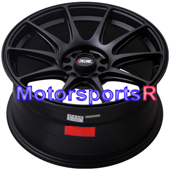 XXR 527 18 x 8 ET +42 Flat Black Rims Concave Wheels 5x112 5x4.25 5x108 ...