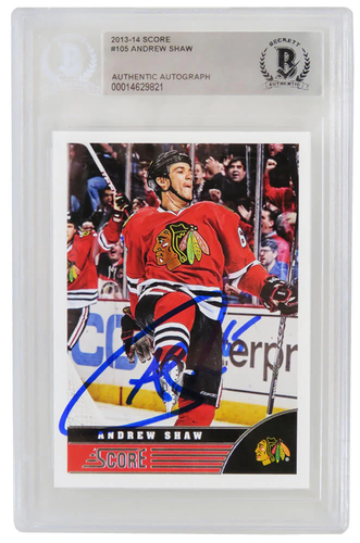 Andrew Shaw Signed Chicago Blackhawks 2013-14 Score Hockey Trading Card ...