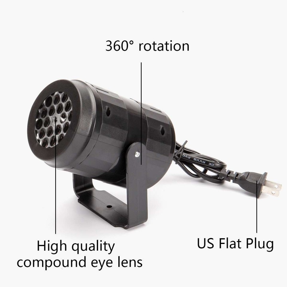 Christmas Snowflake Projector LED Moving Snowfall Laser Light Outdoor ...