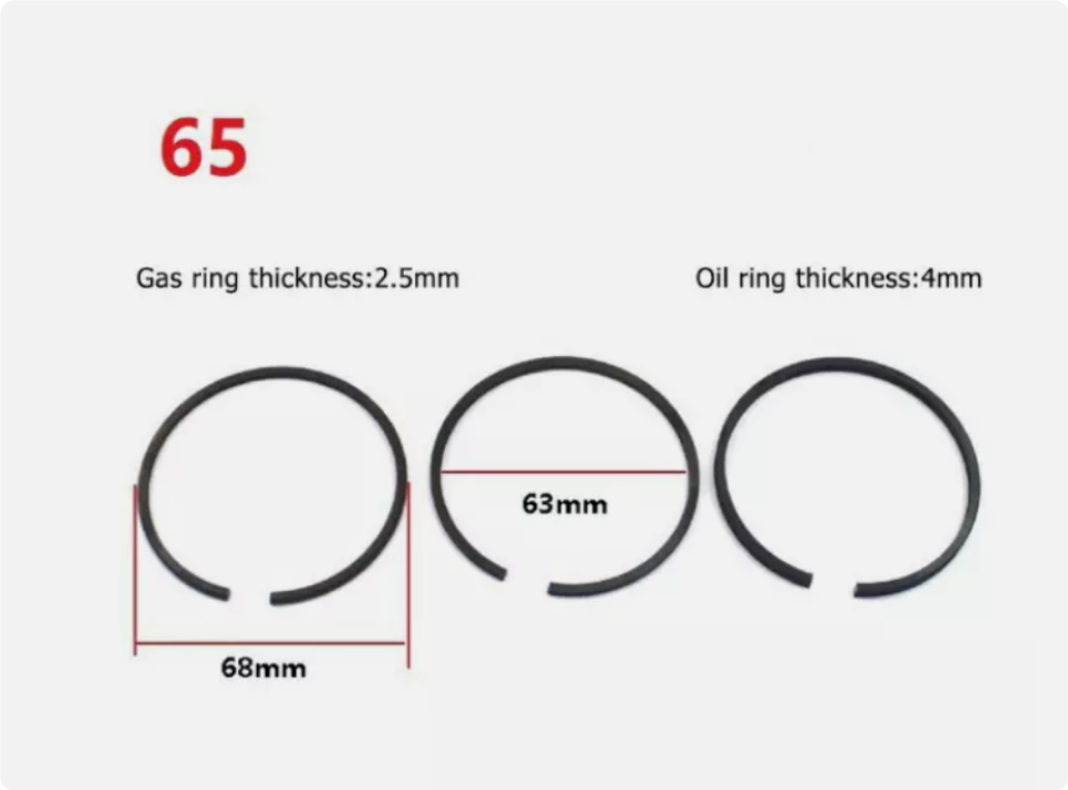 3Pcs Air Compressor Piston Ring Pneumatic For 42/47/48/51/52/65mm ...