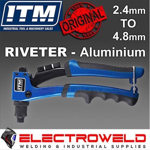 ITM 3 Jaw Riveter Hand Pop Rivet Lever Nozzles 2.4mm 3.2mm 4mm 4.8mm ...