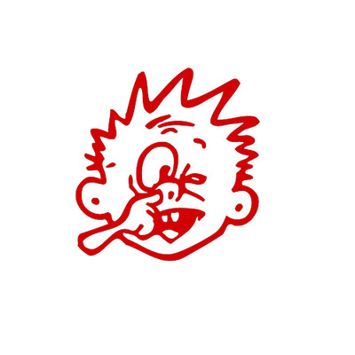 Calvin Style Funny Decal Sticker for Macbook Laptop Car Window Bumper ...