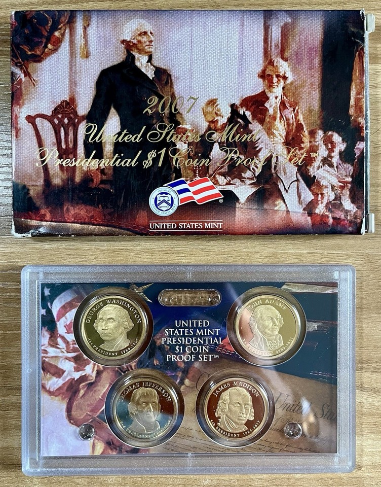 Complete Set US Mint Presidential Dollar Proof Sets 2007-2016. Key 2012 ...