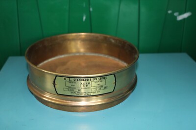 DUAL 100 US STANDARD VTG BRASS TEST SIEVE 8" ID MESH 150UM 0.0059 ...