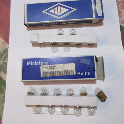 GE89 Miniature Light Bulbs 12V 6CP 11 Ct or 12V 4CP 4 Ct Vintage NOS | eBay