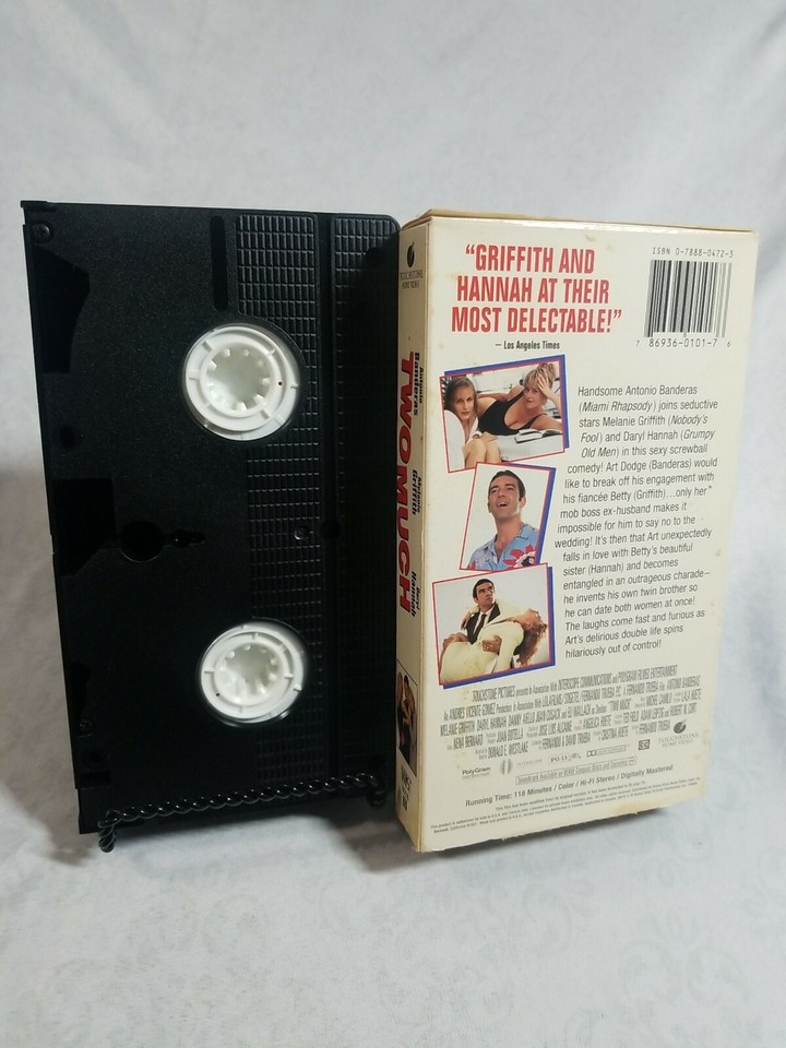 Two Much (VHS, 1996) Antonio Banderas Melanie Griffith Daryl Hannah ...