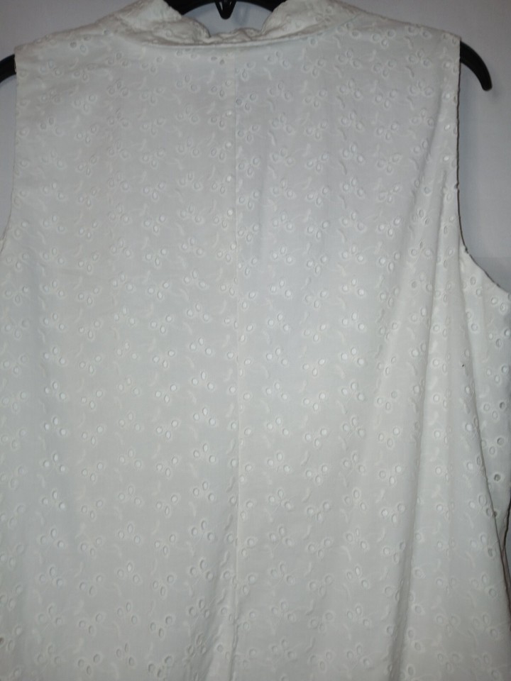 White sun dress with gold zipper by MSK SIZES L NEW | eBay