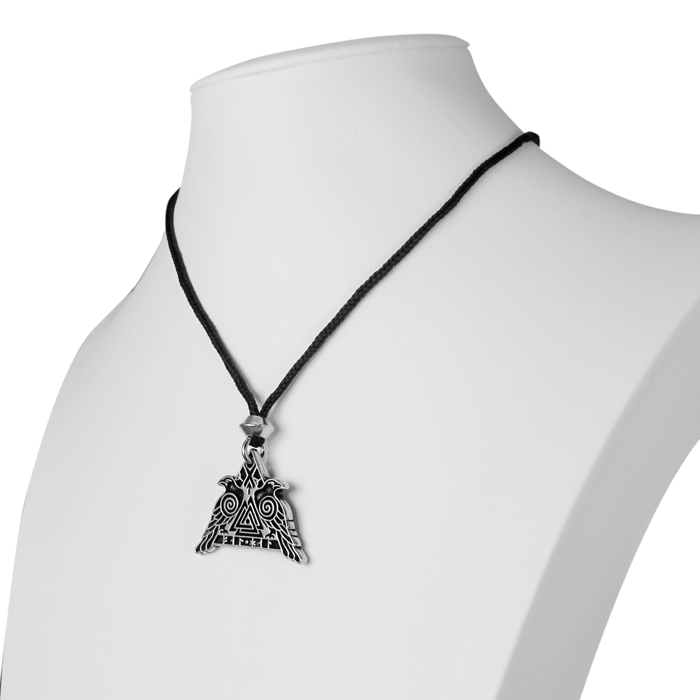 Valknut Warrior Valkyrie Raven Pendant Jewelry Norse Necklace ...