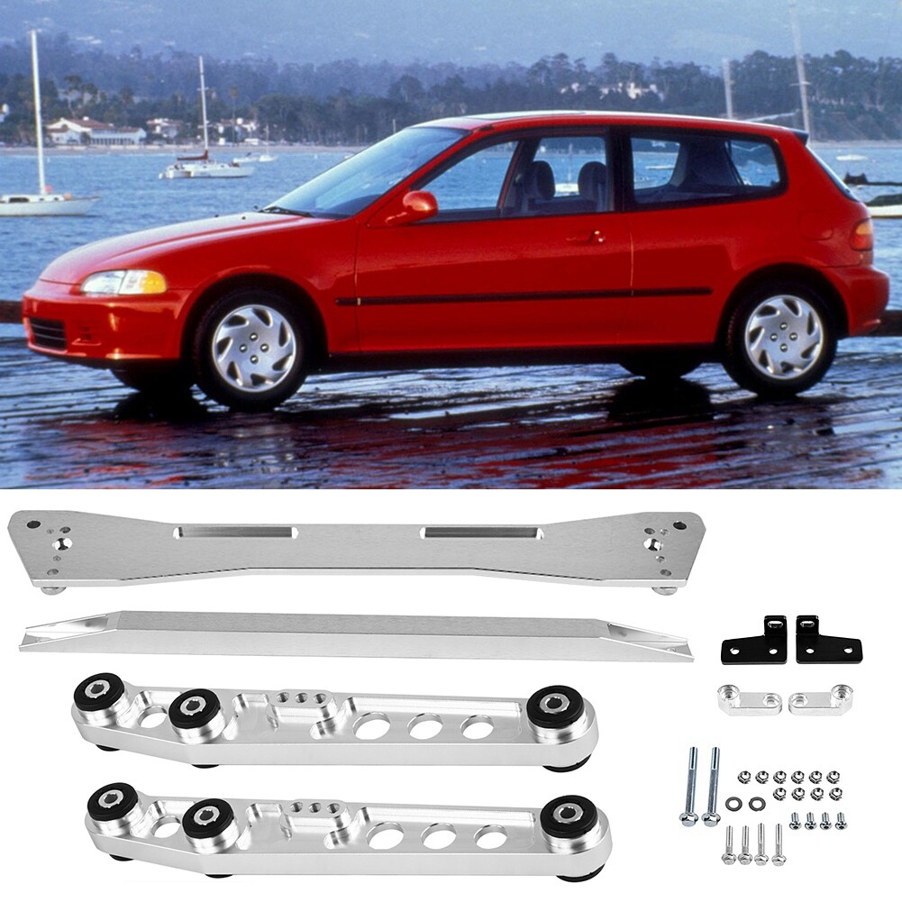 2Pcs Rear Lower Control Arm Kit Subframe Brace Tie Bar For Civic EG 92 ...