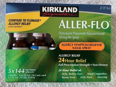 Kirkland Aller-Flo Nasal Spray Fluticasone 50mcg Flonase Allergy Relief ...