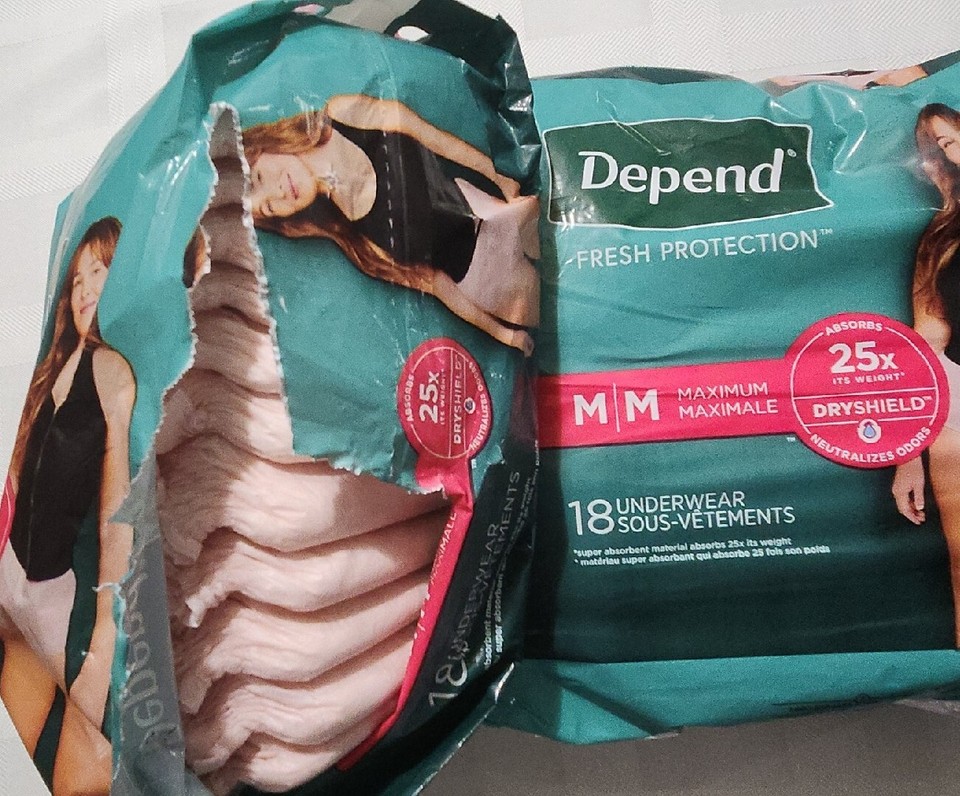 Medium Lot Of 30 Pair Depend Women Maximum Absorbency Fit-Flex ...