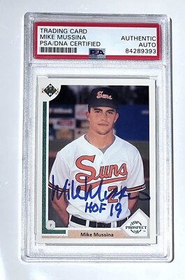 Mike Mussina Signed 1991 Upper Deck Rookie Draft Card Baltimore Orioles ...