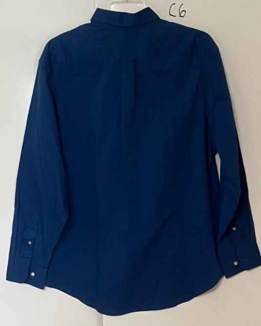 Izod Premium Essentials Men's XL Button Down Shirt Royal Blue 100% ...