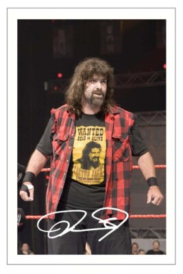 MICK FOLEY Signed Autograph PHOTO Signature Gift Print WWE WRESTLING ...