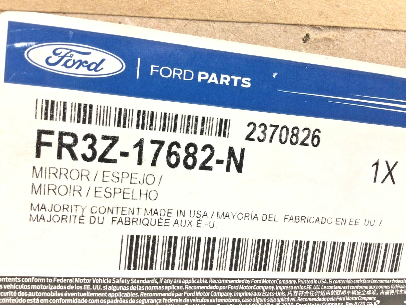 2015-2020 Ford Mustang RH passenger Side View Mirror heated new OEM ...