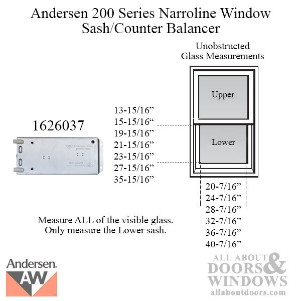 Andersen 200 Series Narroline Sash Counter Balancer 837 Double Hung ...