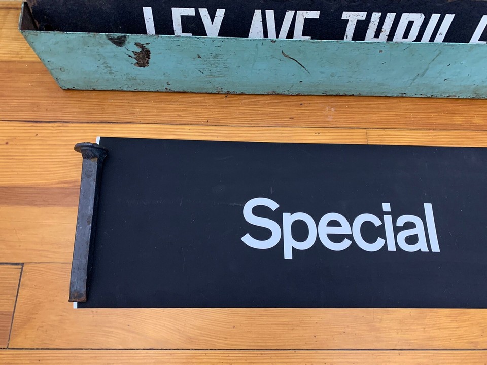 R21 NY NYC SUBWAY ROLL SIGN MYLAR LARGE 22"X7" SPECIAL OCCASION TRANSIT ...