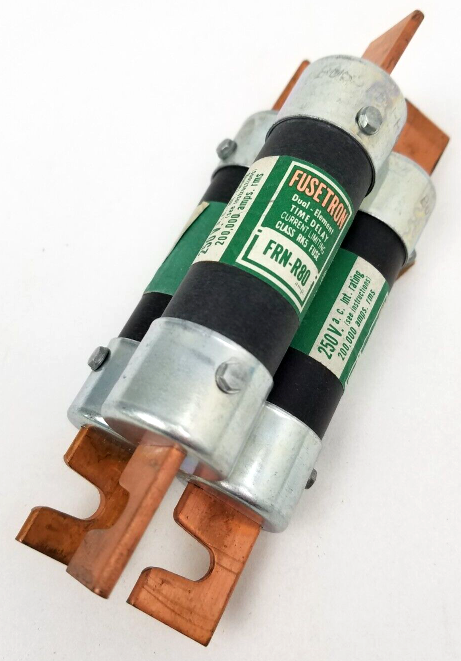 Lot of 3 FRN-R-80 Bussmann Fusetron 80 Amp Fuse Class RK5 *Next Day ...