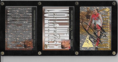1999 TONY LOCKETT 1300 RECORD GOAL SIGNATURE 3 CARD SET / ABSOLUTELY ...