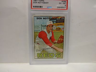 1967 Topps Baseball Don Nottebart Cincinnati Reds Card #269 PSA 6 | eBay
