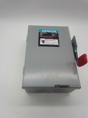 SIEMENS 30 Amp Enclosed Interruptor Indoor Safety Switch Type 1 | eBay
