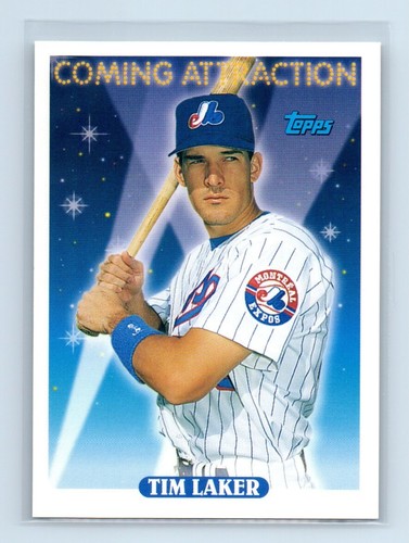 1993 Topps Straight from the Pack!!! Tim Laker Rookie Montreal Expos ...