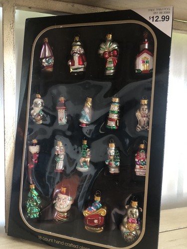 Vintage Set of 18 Unique Treasures blown glass Christmas ornaments UT ...