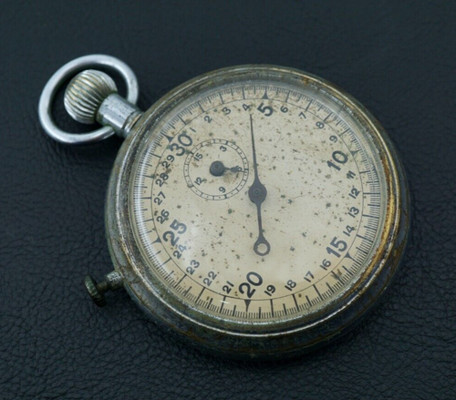 Vintage German military WWII mechanical stopwatch 50mm two-button ...