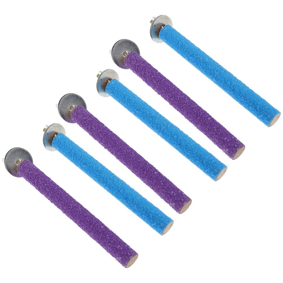 6 Pcs Parrot Claw Grinding Station Bird Perch for Cages Perches Birds ...