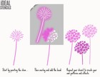 Allium Flower Stencil Floral Home Wall DÃ©cor Art Craft Paint Ideal ...