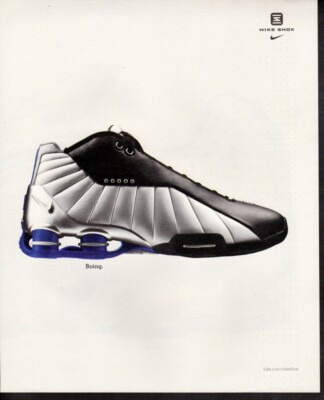 Vintage print ad advertisement Fashion shoe NIKE Shox Boing Sports ...