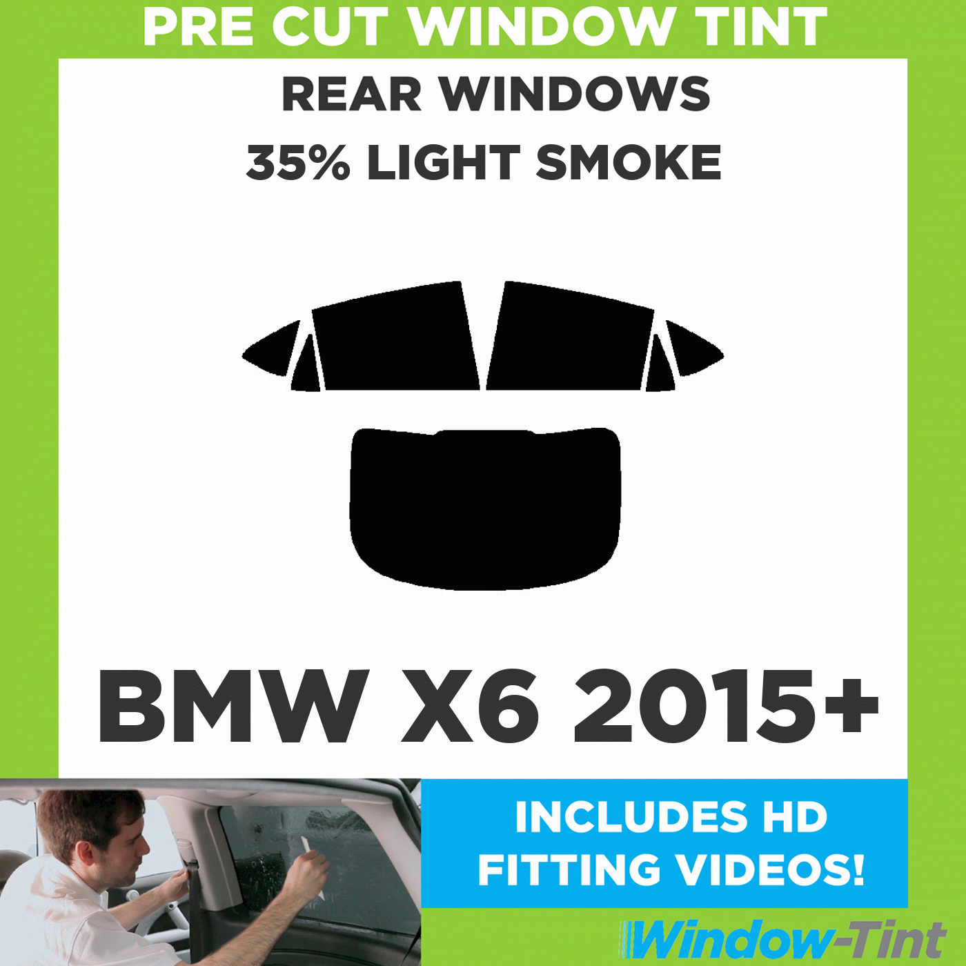 Pre Cut Window Tinting Film for BMW X6 2015+ 35% Light Rear Car Tint ...