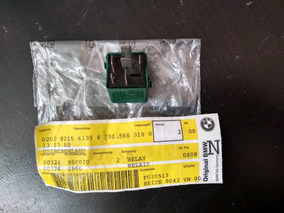 BMW relay change-over contact GREEN !!NEW!! GENUINE 61358350566 | eBay