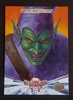 2021 SPIDER-MAN INTO SPIDER-VERSE GREEN GOBLIN Sketch MYLES WOHL | eBay