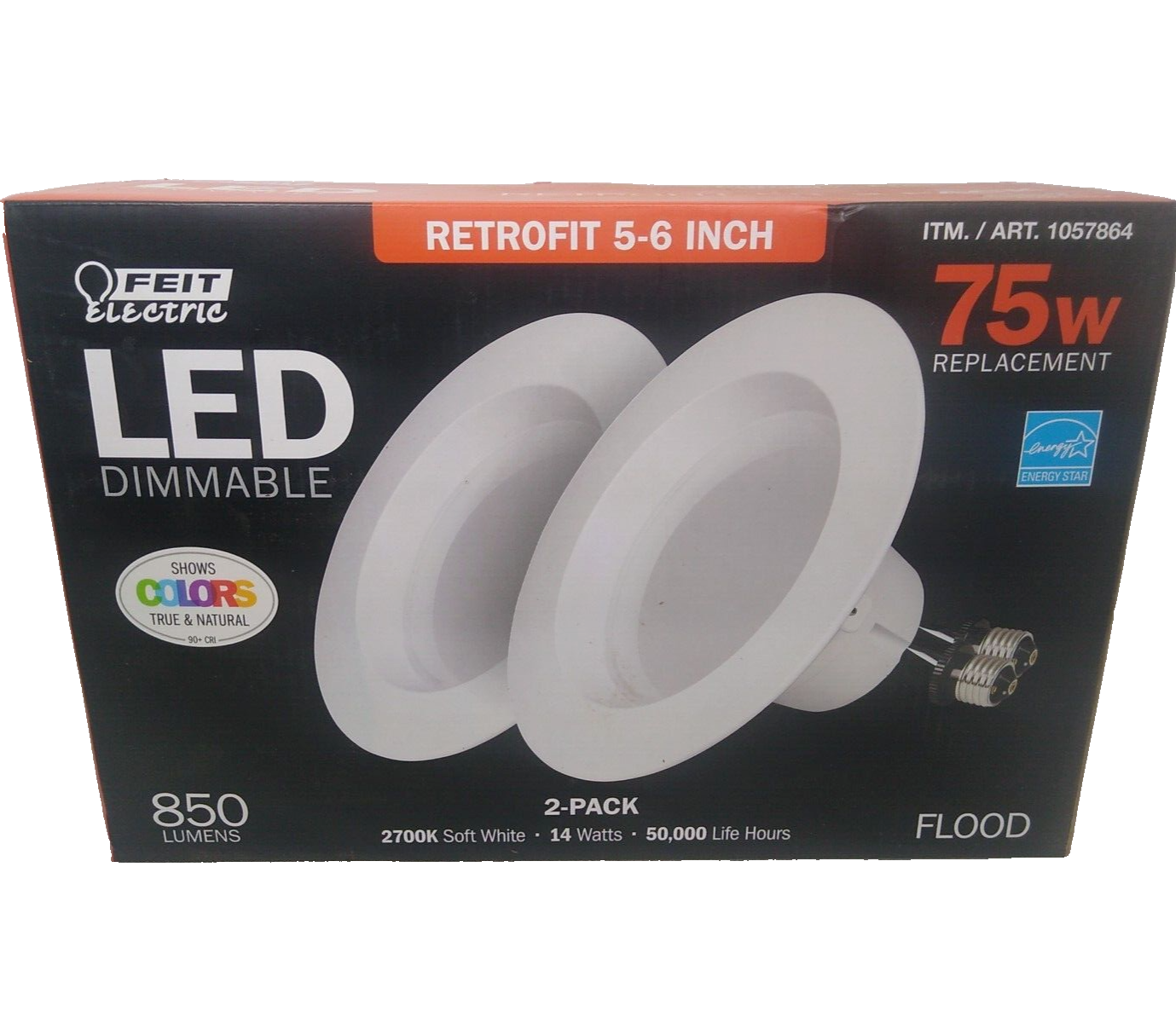 Feit Electric Retrofit 5-6" LED Dimmable 75W 850 Lumens Lighting Lot of ...