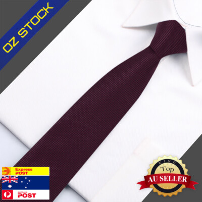 Dan Smith DAE1044 Dark Red Checkers Designer for Skinny Ties Men ...