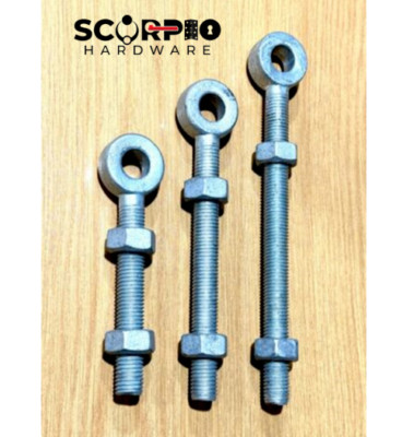 Adjustable Gate Eyebolts Field Gate Eyes 19mm Galvanised | eBay UK