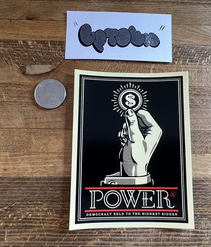 Shepard Fairey Obey Democracy Sold To High Bidder Sticker Andre Has A ...