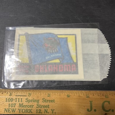 Vintage 1950s Travel Decal Oklahoma | eBay