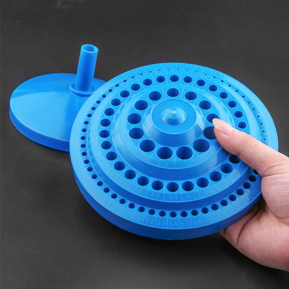 100 Hole Drill Bit Storage Holder Collet Tool Box Rack Organizer Stand ...