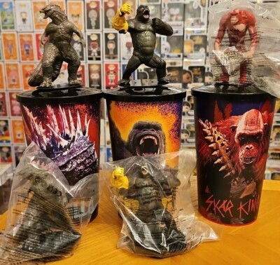 AMC Theater Exclusive Godzilla X Kong The New Empire Set OF 3 Cups ...