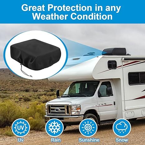 600D Waterproof Oxford Cloth Camper Travel Trailer AC Roof Cover for ...