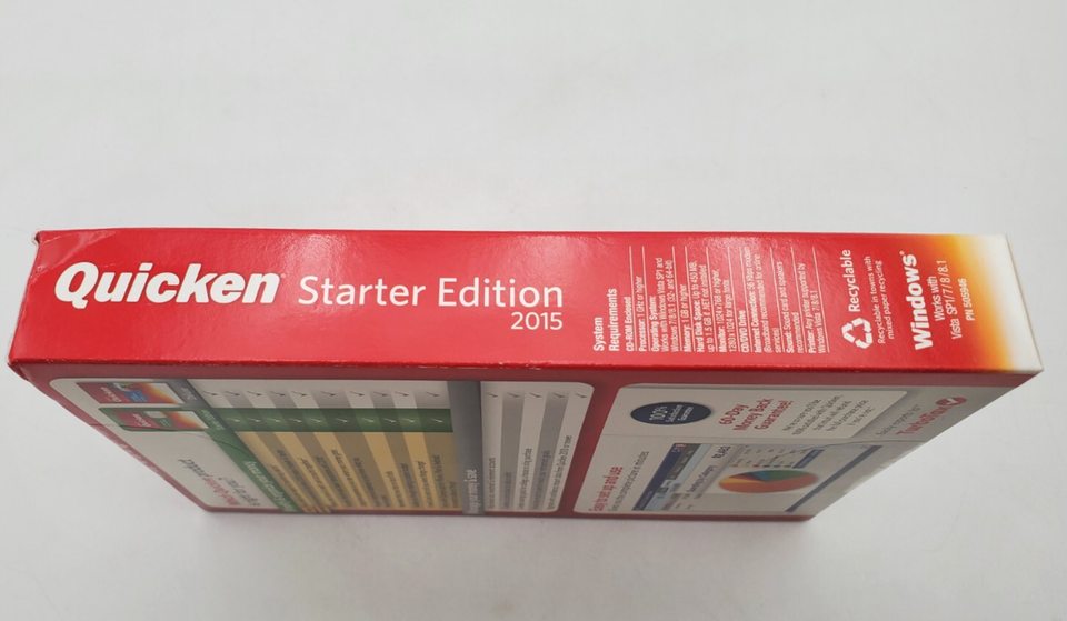 Intuit Quicken Starter Edition Orginize Your Money 2015 Vista SP1/7/8/8 ...