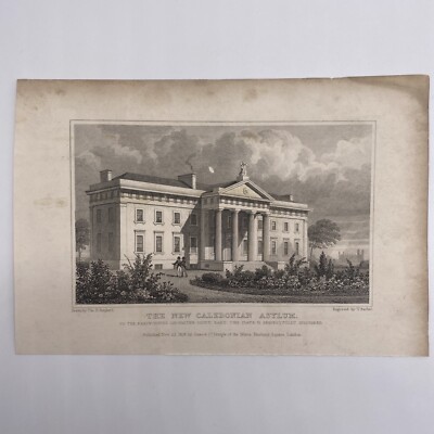 Antique 1828 New Caledonian Asylum Engraving Print | eBay
