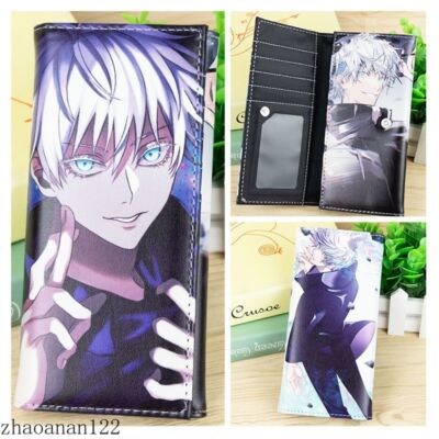 Hot Anime Jujutsu Kaisen Satoru Gojo Purse Long Wallet Cosplay Purse ...