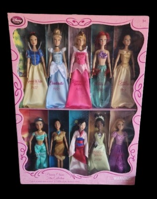 DISNEY STORE NEW IN BOX NIB Princess Collection CLASSIC FILM 10 DOLL ...
