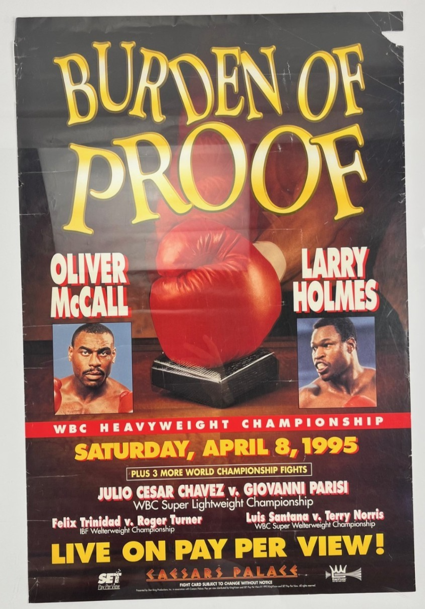 Oliver McCall Vs Larry Holmes Boxing Poster 1995 | eBay