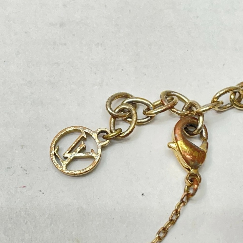 LOUIS VUITTON Petit Louis Monogram Flower Gold Bracelet Circl | eBay UK