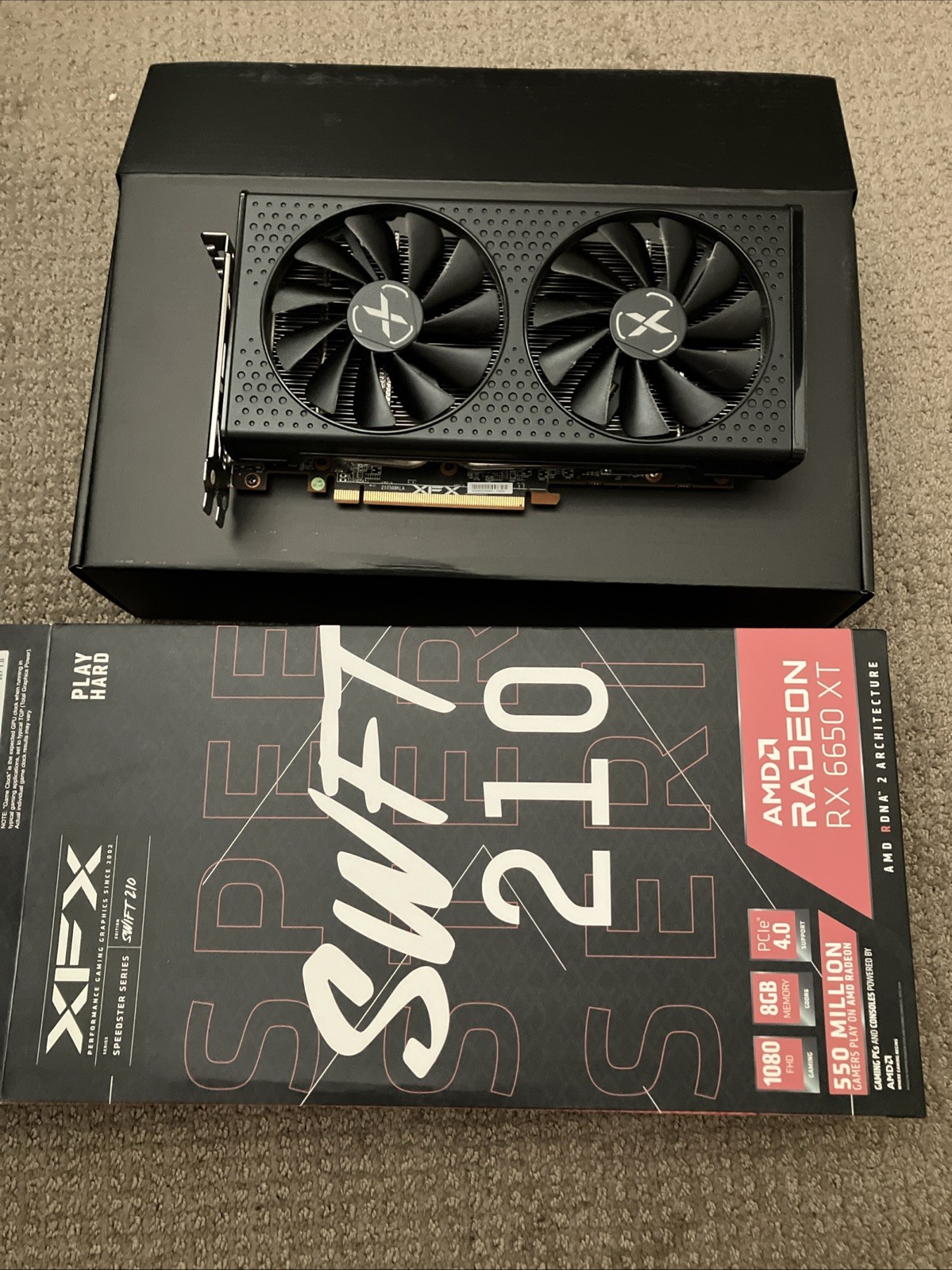 Used XFX Speedster SWFT 210 Radeon RX 6650 XT 8GB GDDR6 Graphics Card ...